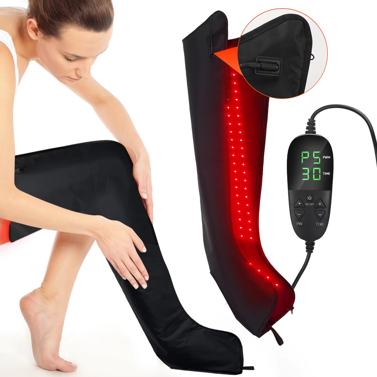 Red Light Therapy Leg Pad (Heated) — NovaRed